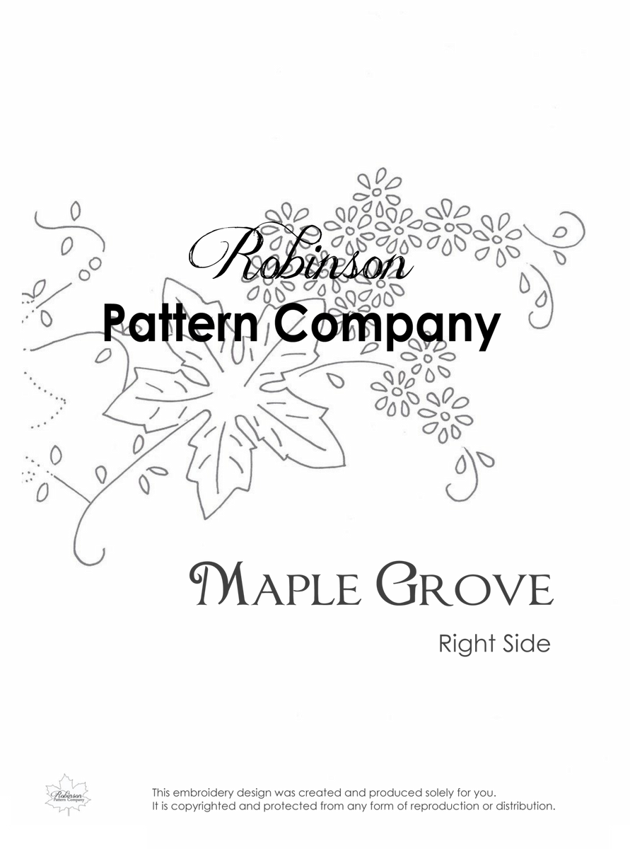 Maple Grove Hand Embroidery pattern – Robinson Pattern Company
