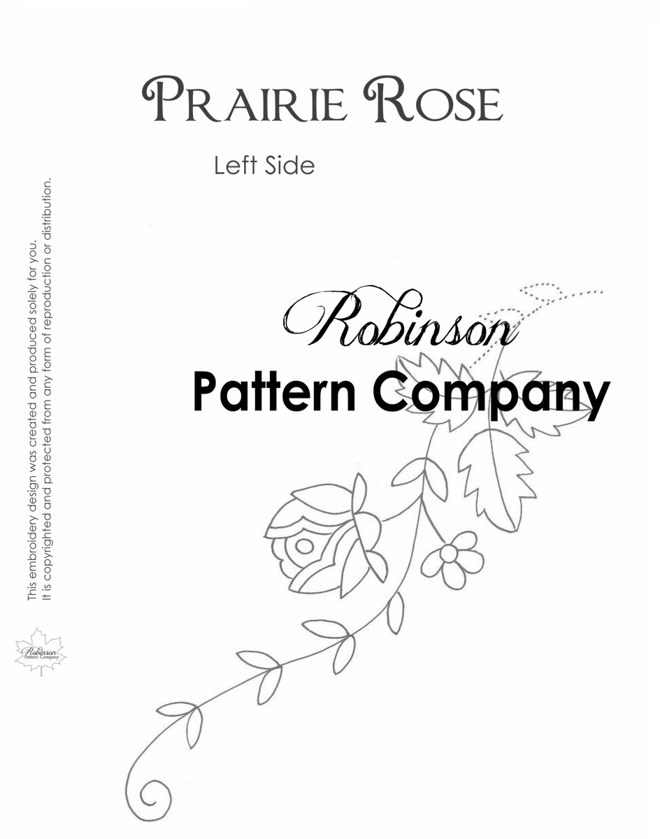 Prairie Rose Hand Embroidery pattern – Robinson Pattern Company