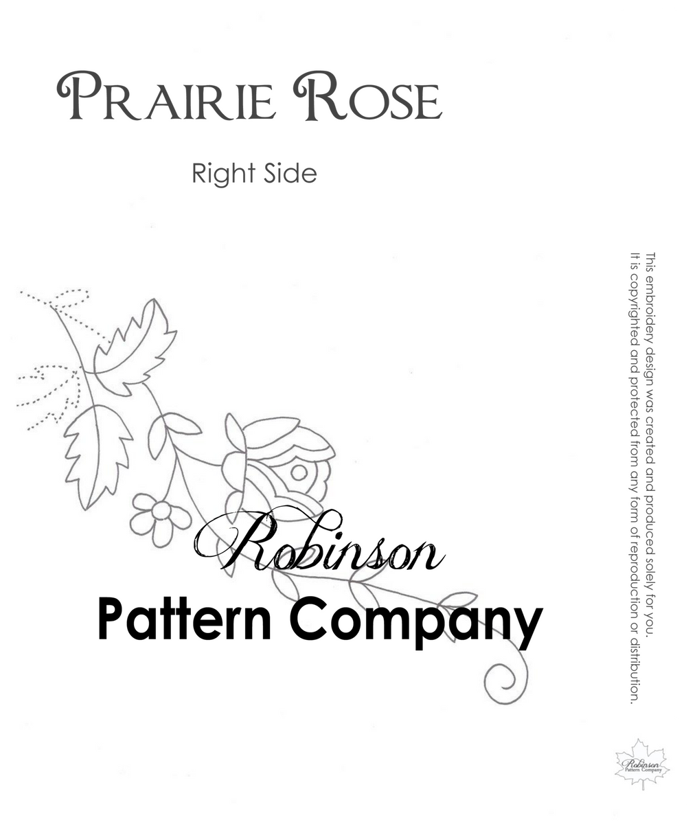 Prairie Rose Hand Embroidery pattern – Robinson Pattern Company